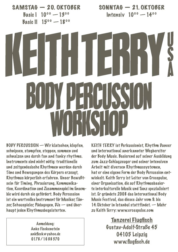 Keith Terry Flyer — Bureau Est